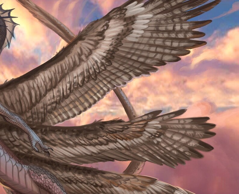Angelic Dragon, Dragon in the Clouds - Etsy