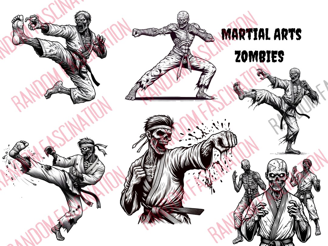 22 SVG PNG Karate Zombies - Etsy