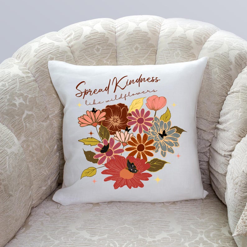 Spread Kindness PNG | Floral Quote Design | Positive Typography Art ...