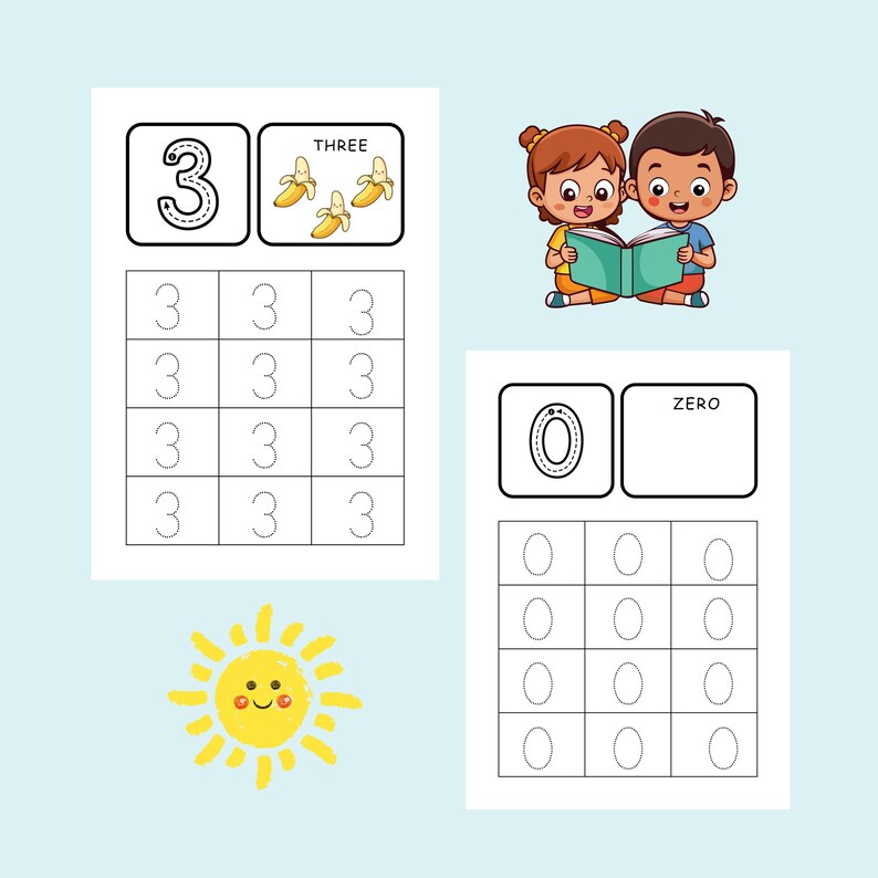 Tracing Numbers 1 to 20| Preschool Math| Homeschool Printable| Counting ...