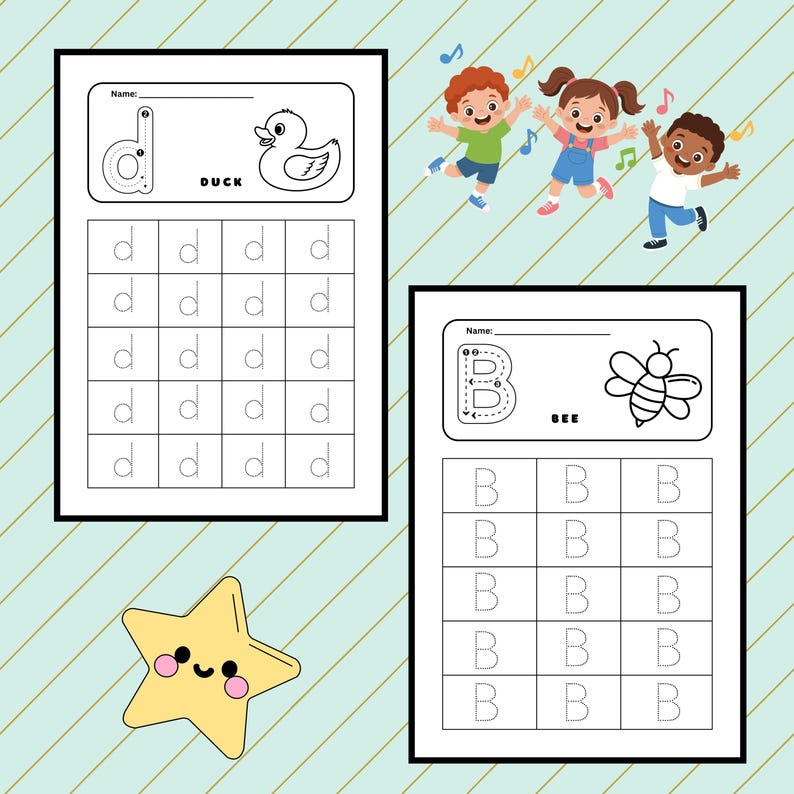Printable Letter Tracing Worksheets, Lower and Upper Case Alphabet ...