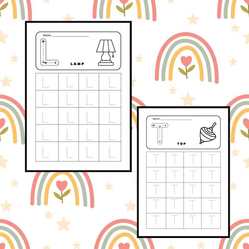 Printable Letter Tracing Worksheets, Lower and Upper Case Alphabet ...