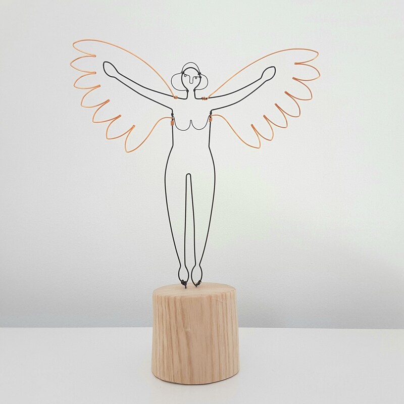 Wire Angel Sculpture - Etsy
