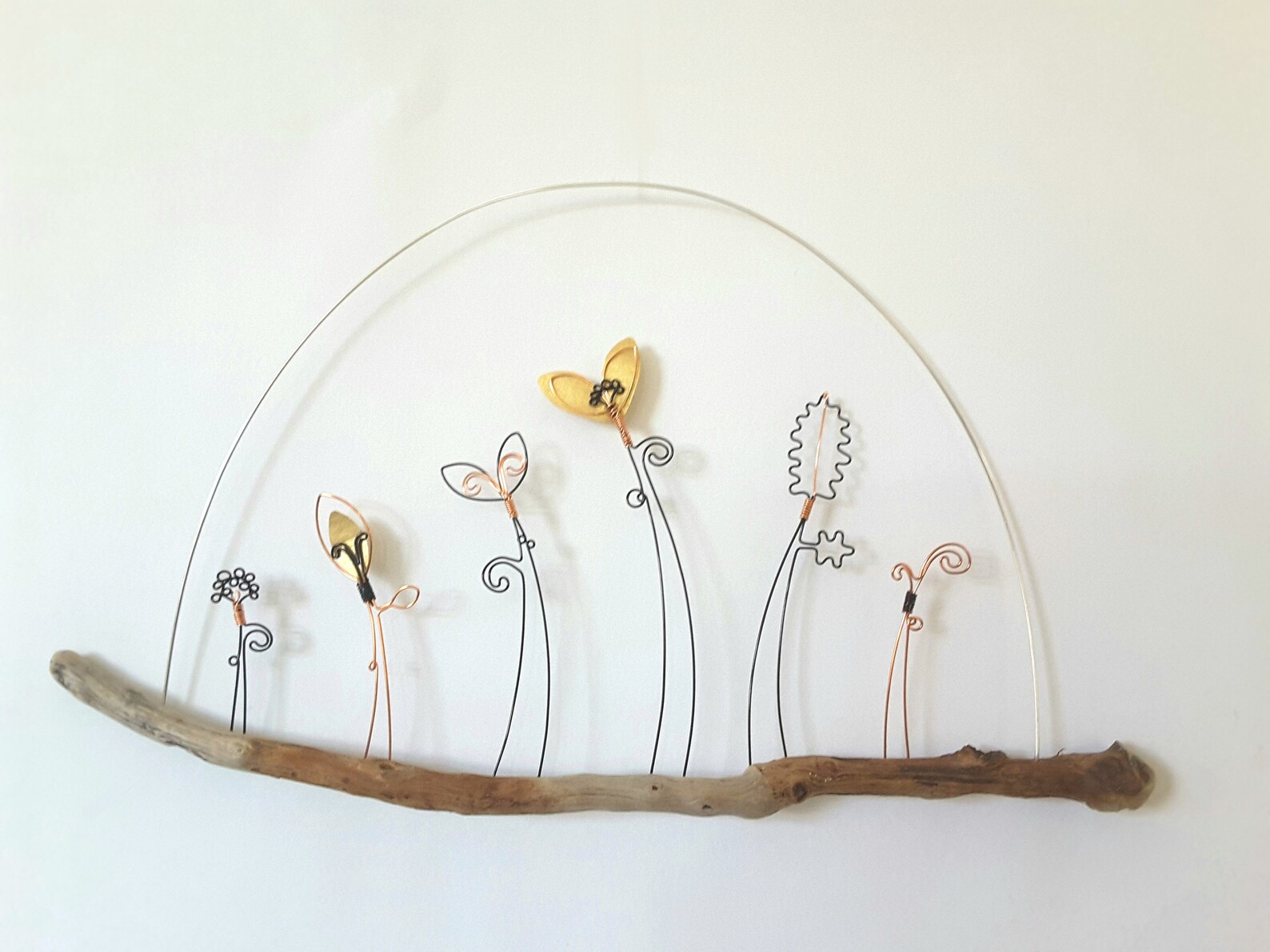 Beautiful Wire and Hand Painted Gold Paper Flowers on - Etsy