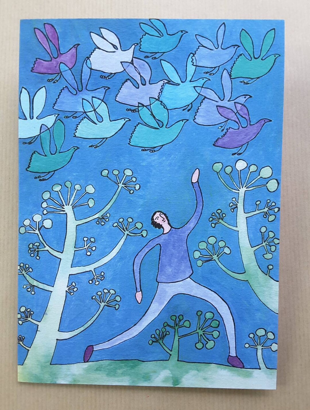 Flying Free, Birds Card, New Start Card, Card for Brother, Card for ...