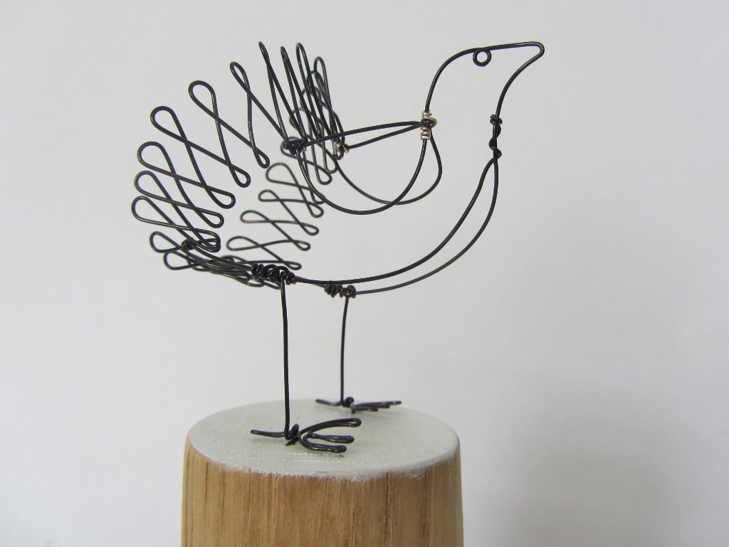 Wire Chicken Chicken Ornament Wire Bird Bird Sculpture Small Sculpture ...