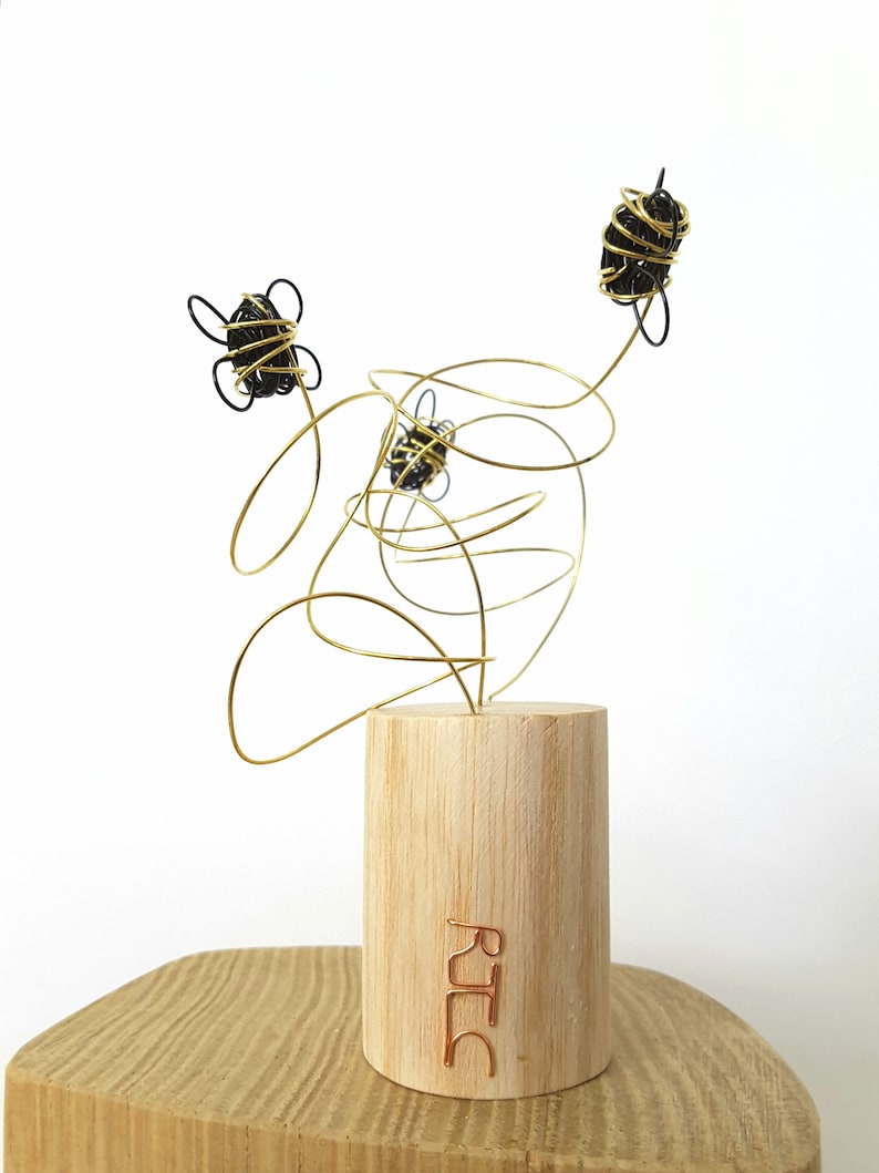 Bee Sculpture Wire Sculpture Small Wire Sculpture Wire Bees - Etsy