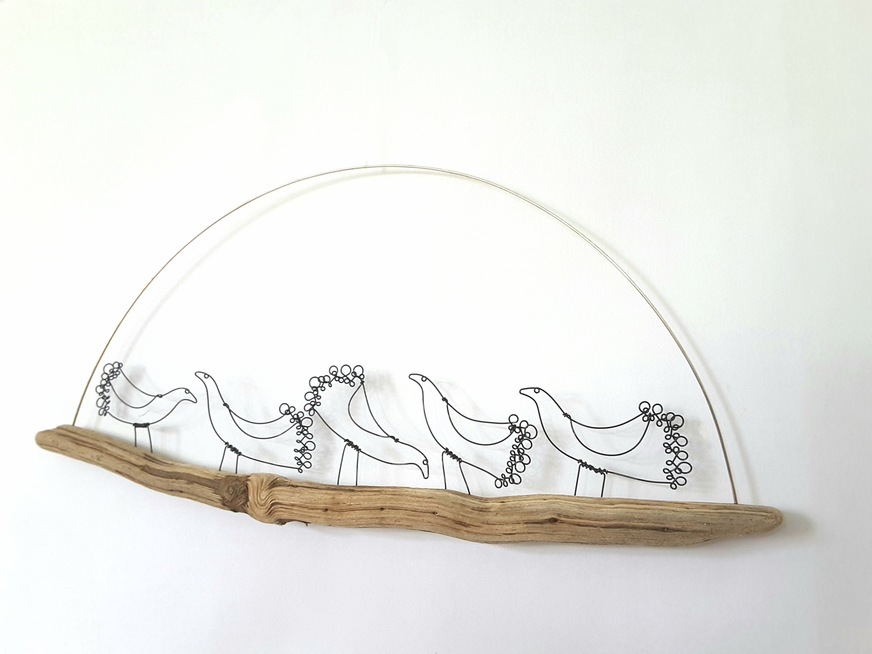 Wire Wall Hanging, Wire Birds, Gift for Family, Birthday Gift, Bird ...