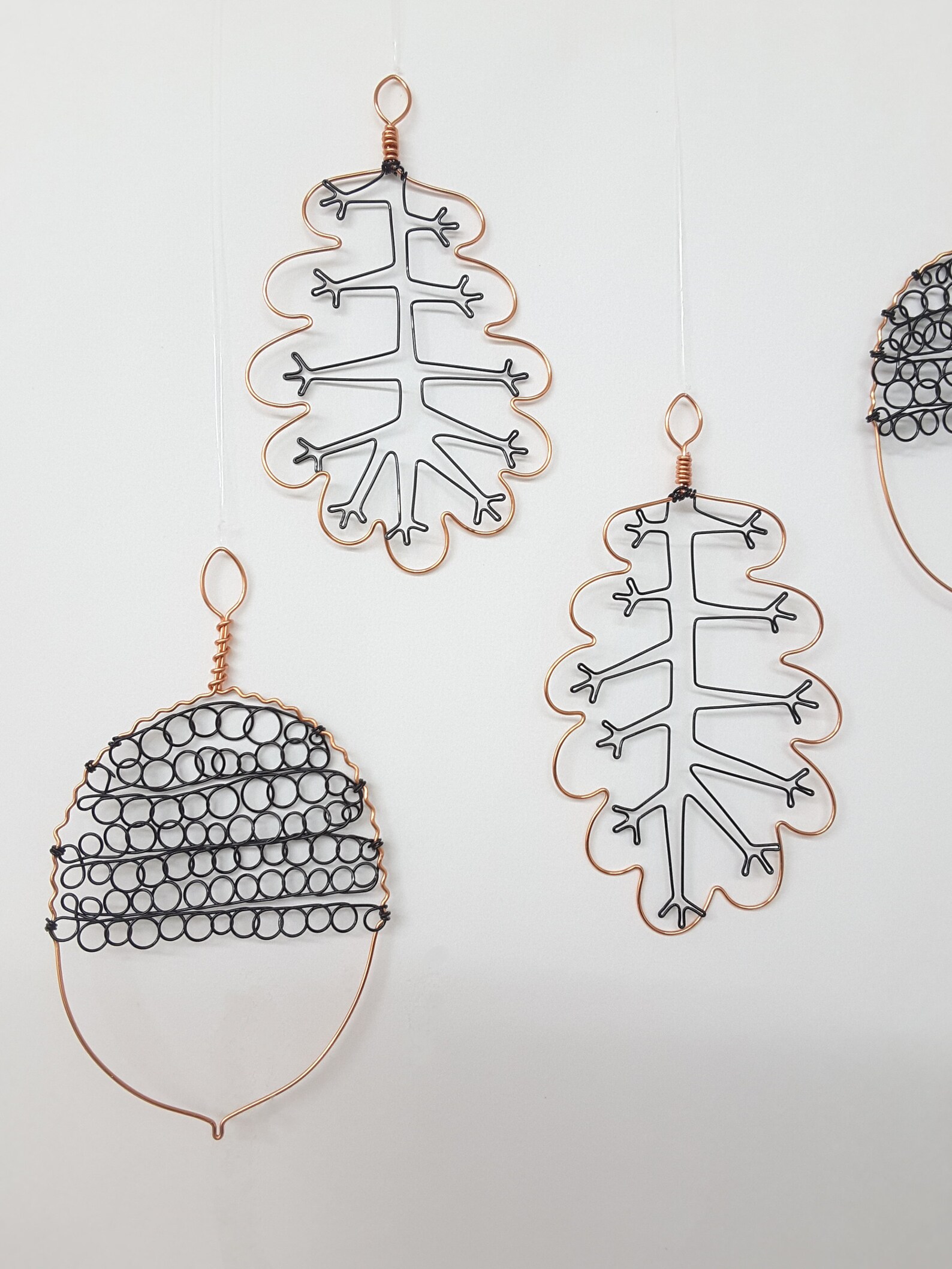 Wire Acorn Hanging Decoration Nature Inspired Home Decoration - Etsy