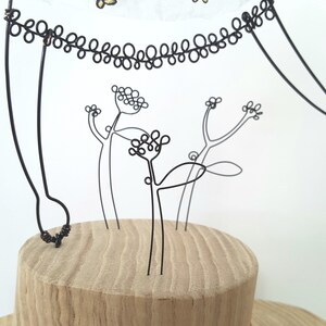 Dancing Wire and Tissue Lady With Flowers Made to Order - Etsy UK