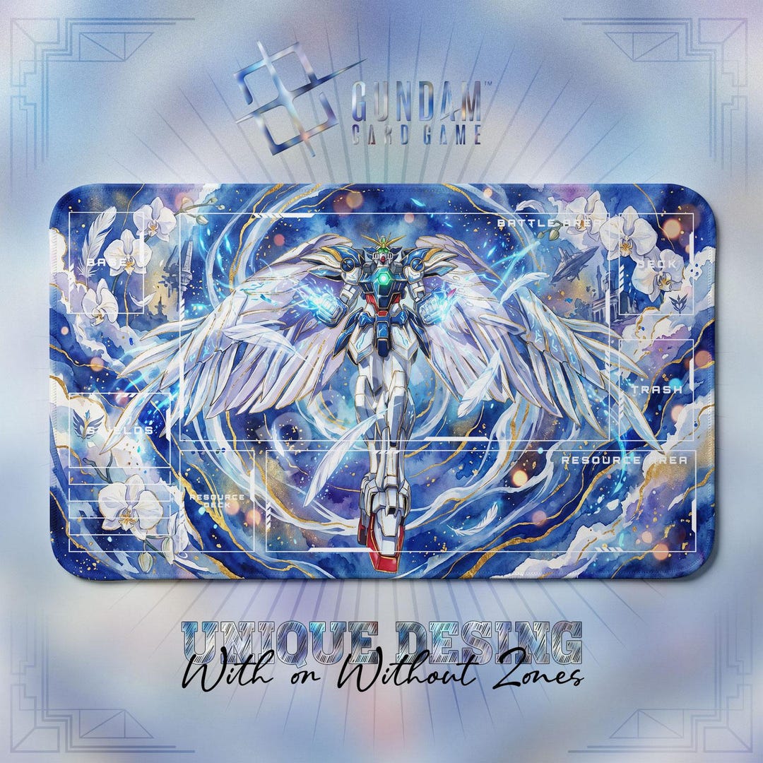 Wing Gundam Zero Endless Waltz TCG Playmat — Gundam Card Game Mat 24x14 ...