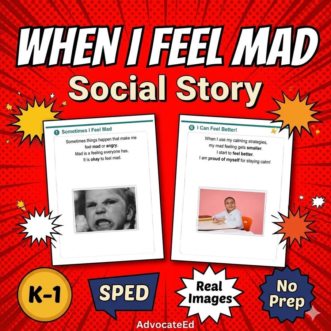 Anger Management Social Story for Kids | Autism, ADHD Behavior Support ...
