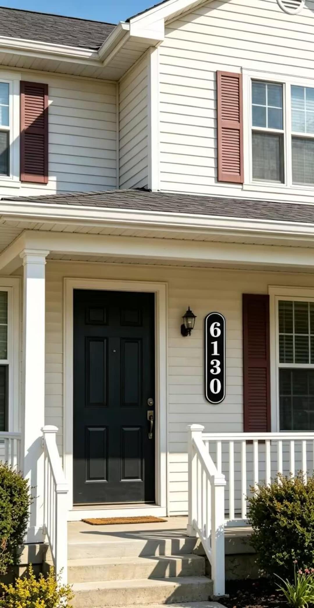 Vertical Polypropylene Address Sign, American Style Outdoor Waterproof ...
