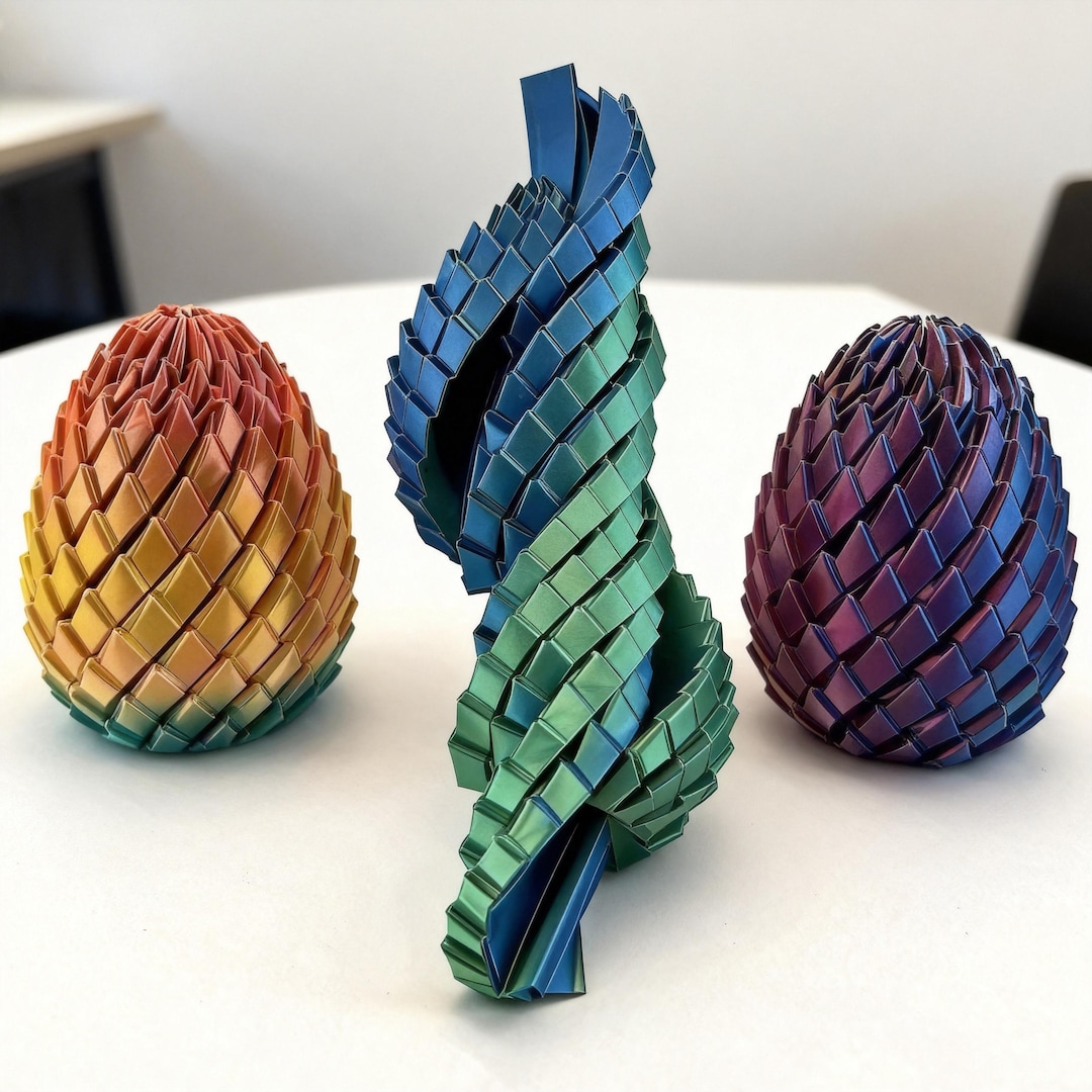 3D Printed Dragon Egg Fidget Toy, Twistable Stress Relief Decor - Etsy UK
