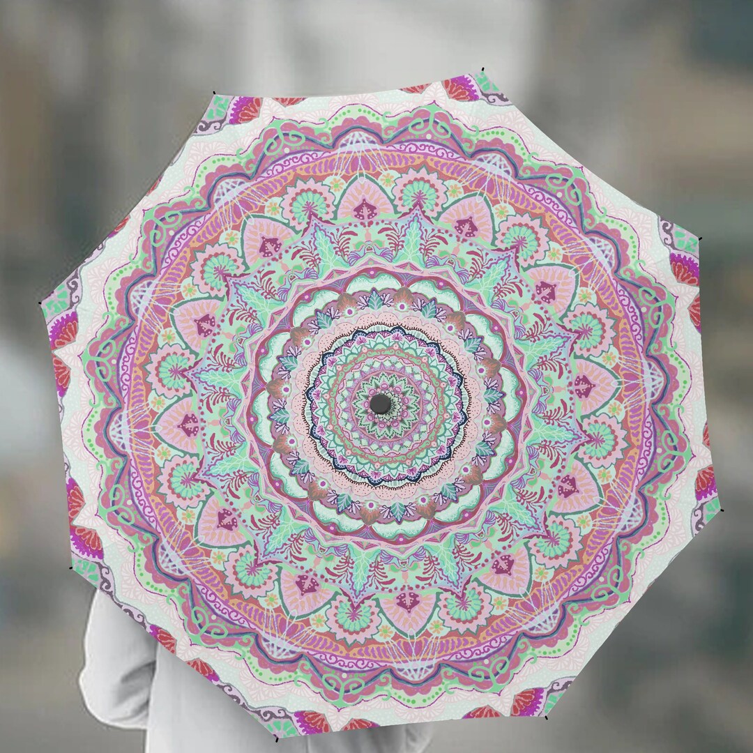 Mandala Anti UV Umbrella Art Design Rain and Sun Protection .model773 ...