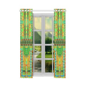 Artistic Assorted Curtains Bright Colors Handpainted Design - Etsy