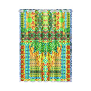 Artistic Assorted Curtains Bright Colors Handpainted Design - Etsy
