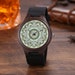 Hebrew Letters Blessing Words Custom Watch Black PU Quartz Watch Wooden ...