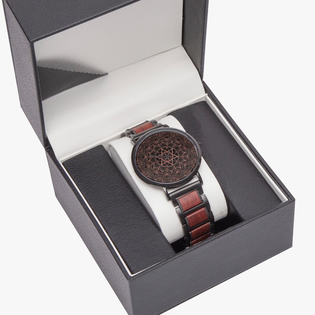 Maguen David Mandala Watch: Eco-friendly Bamboo Timepiece - Etsy