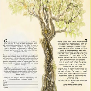 Jerusalem Tree of Life Ketubah Print- Giclee-various Dimensions, Colors ...