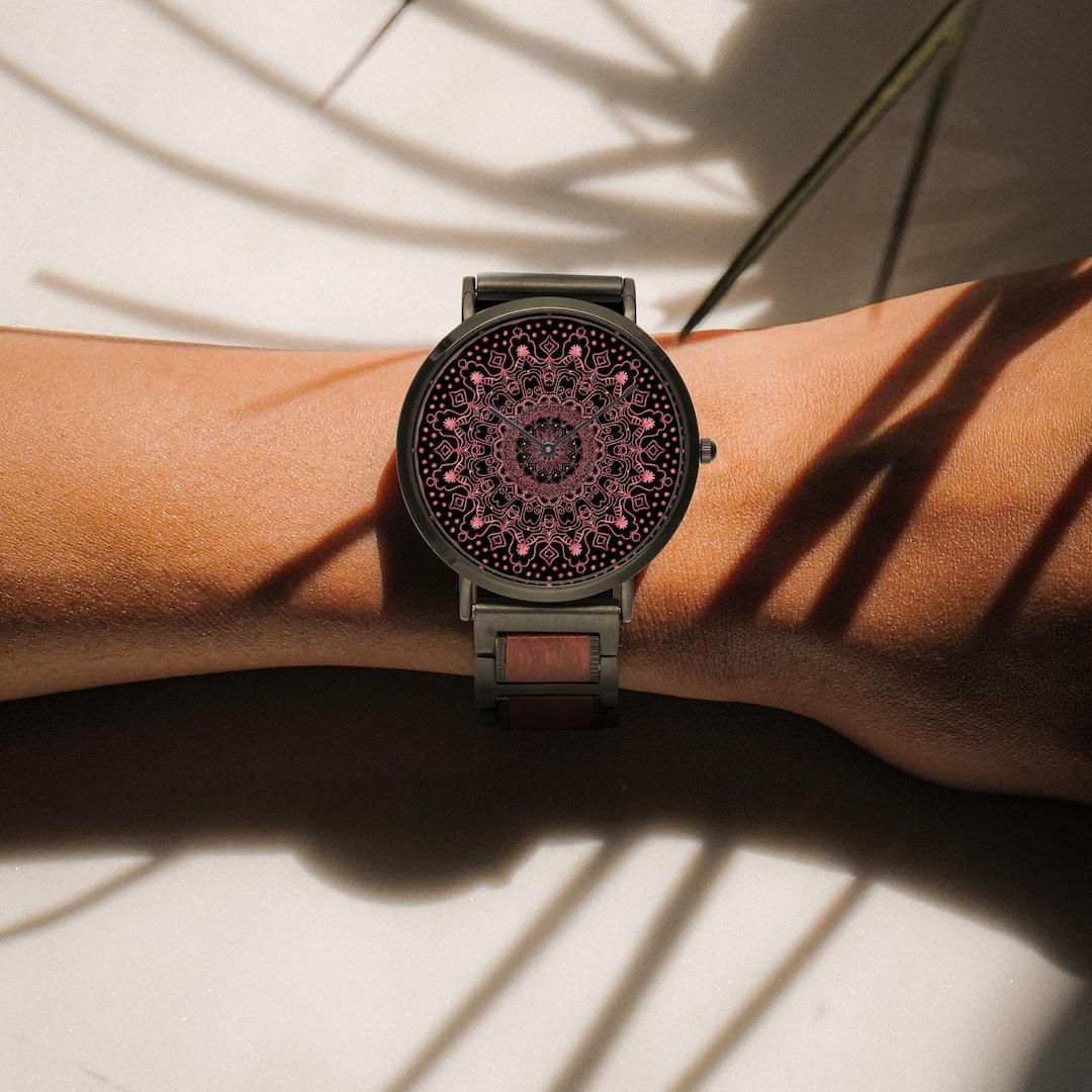 Mandala Wooden Strap Quartz Watch-beautiful Finish-41mm - Etsy
