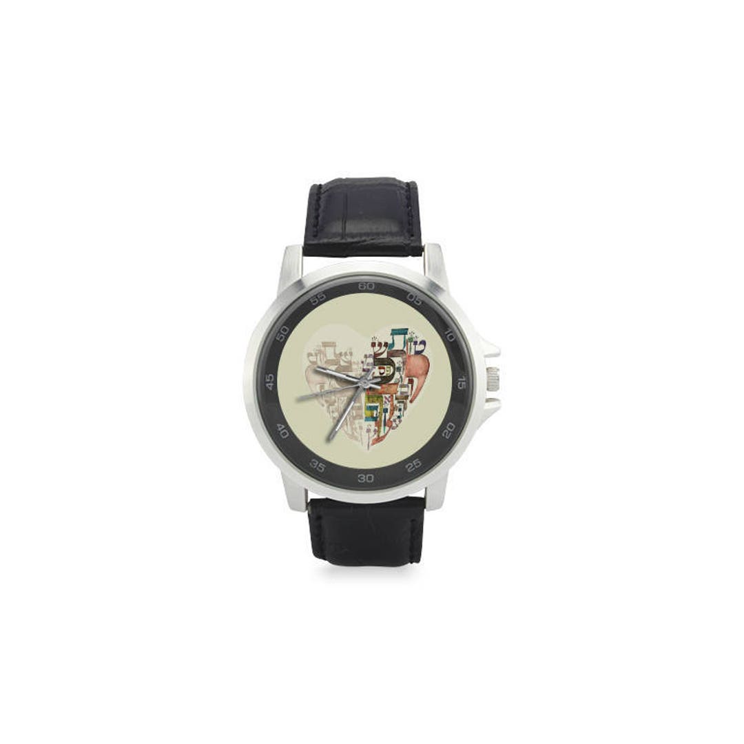 Stainless Steel Hebrew Letters Energetic Shield Watch With Elegant ...