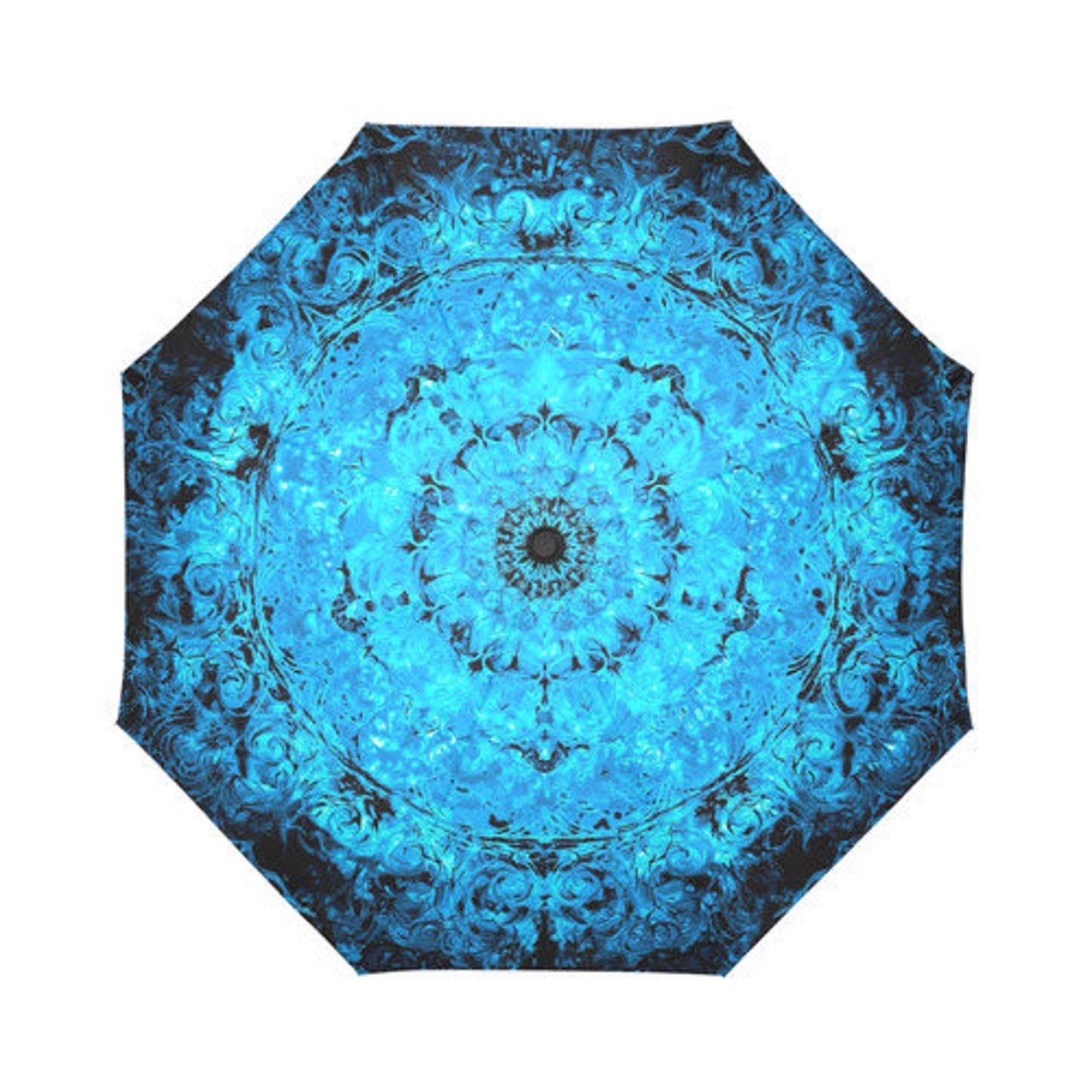 Large Mandala Umbrella: Handpainted Light & Water Design - Etsy