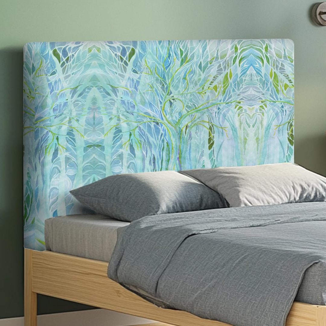 Elastic Headboard Cover - Artistic Design | Soft Breathable Fabric | 2 ...