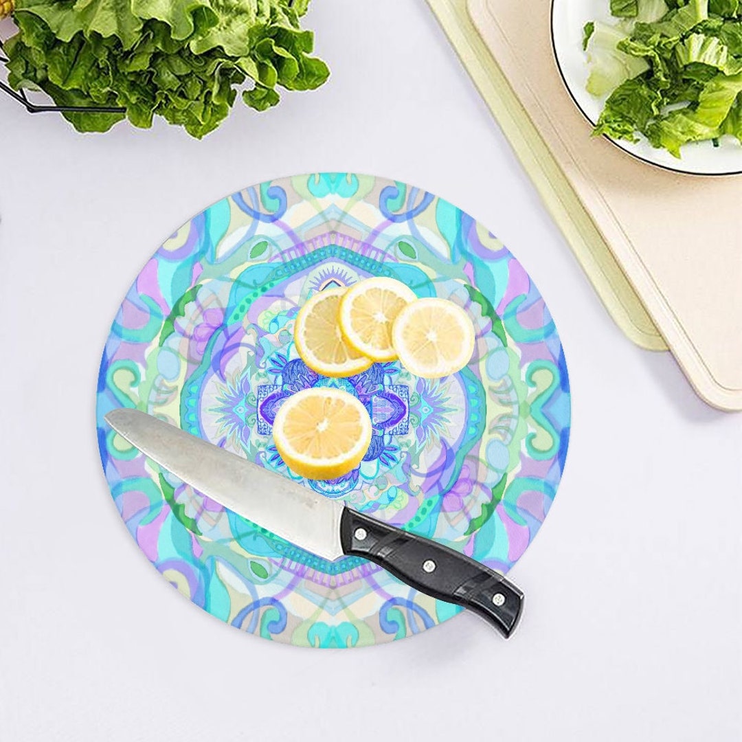 Mandala Art Custom Glass Cutting Board Kitchen Accessory Model 837 ...
