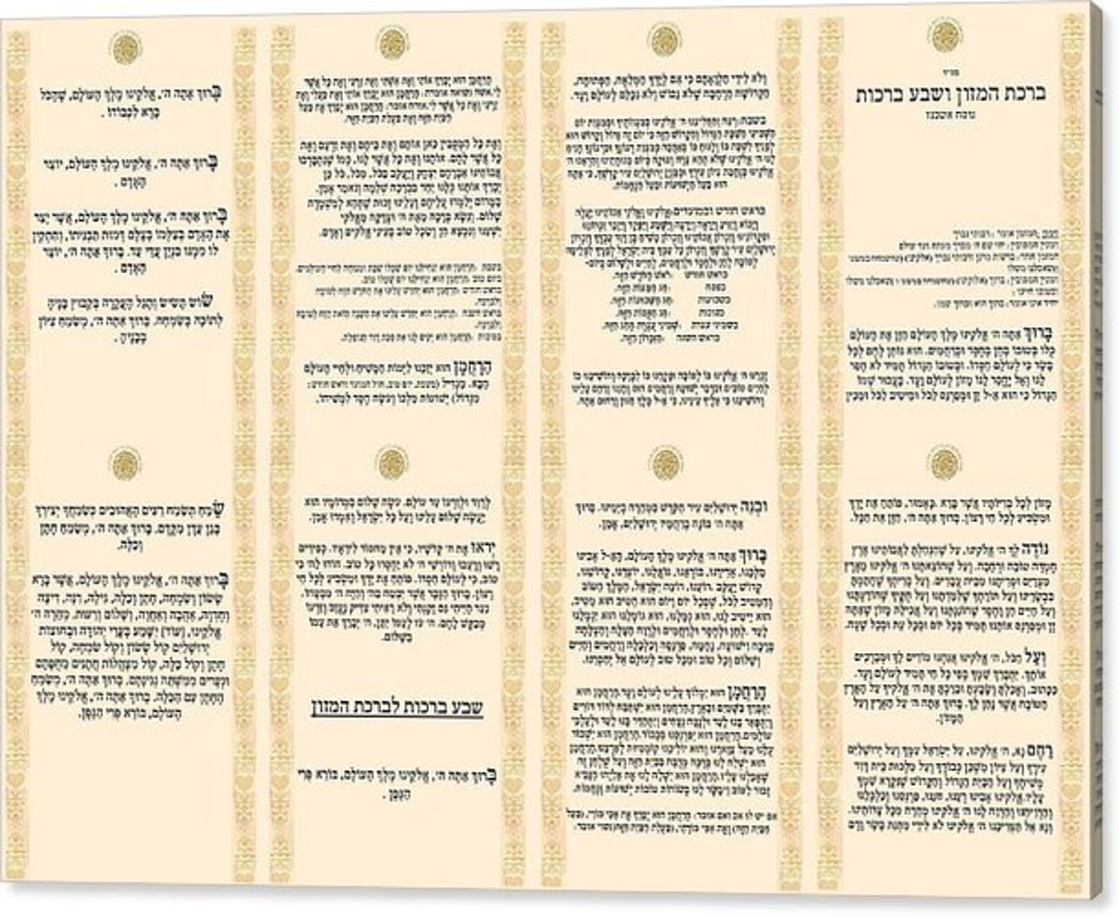 Grace after meals-Bircat hamazon and Seder Sheva | Etsy