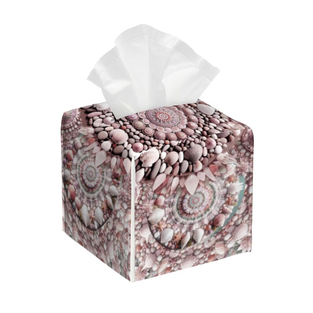 Custom Square Leather Tissue Box All Over Print Chic and Stylish ...