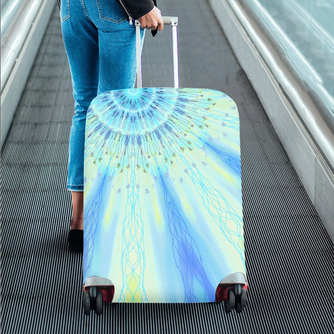 Designer Luggage Cover: Abstract Travel Suitcase Protector (S/M/L) - Etsy