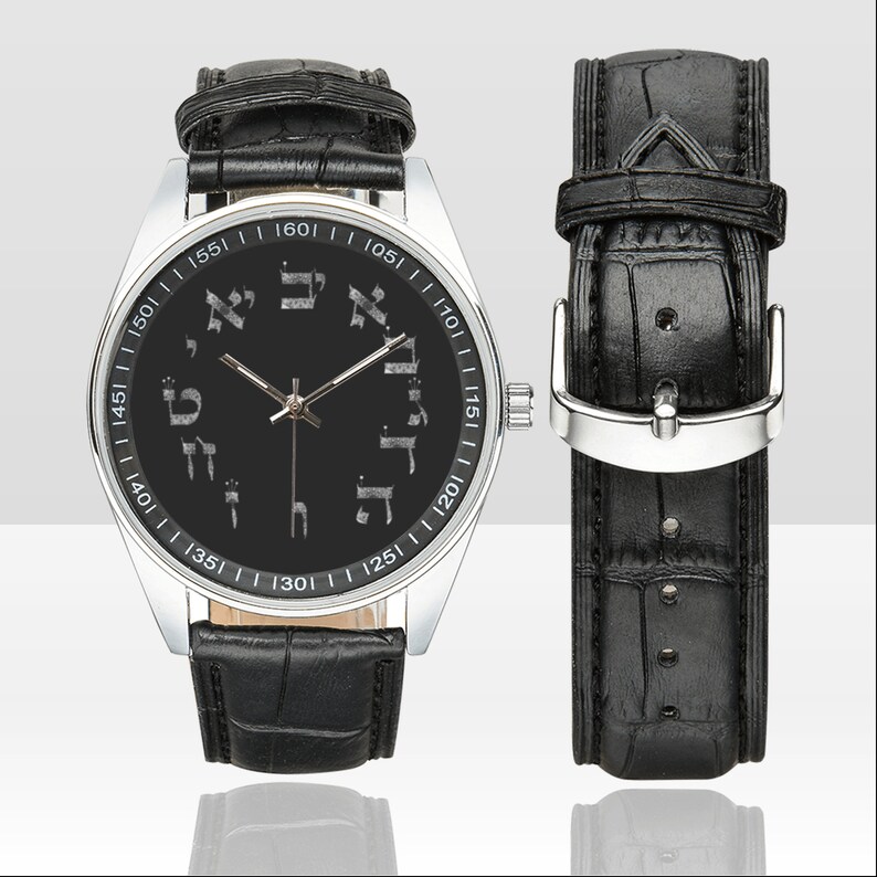 Hebrew Letters Unisex Men Assorted Watches-9 Models:leather - Etsy