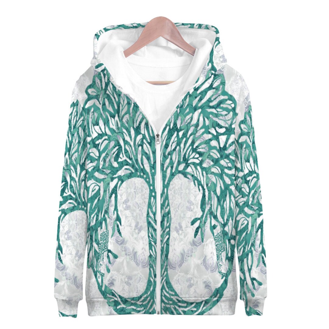 Tree of Life Hoodies Unisex All Over Print Terrycloth Zipper Hoodie - Etsy