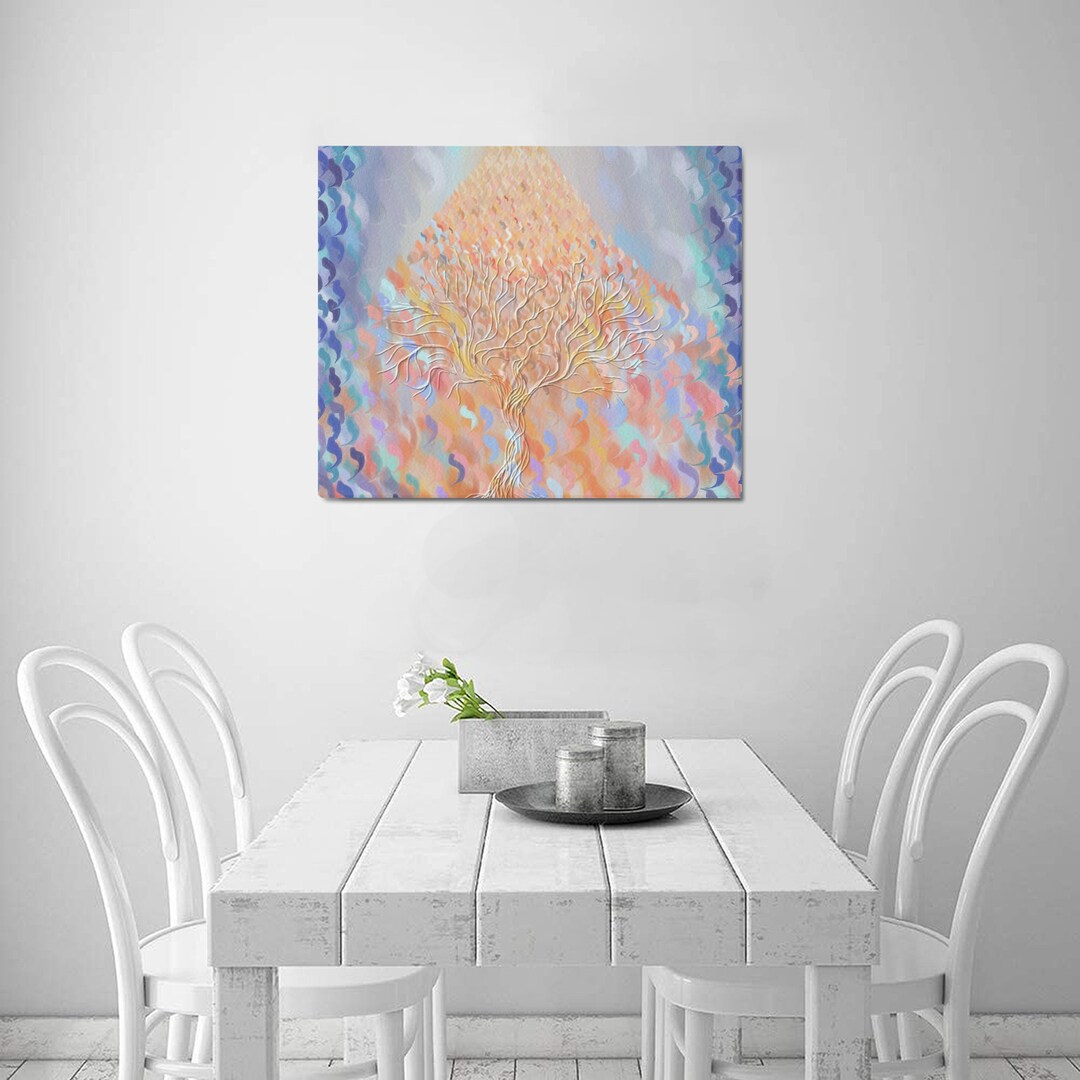 Yud Tree of Life Hebrew Letters-hand Painted Painting Print on ...