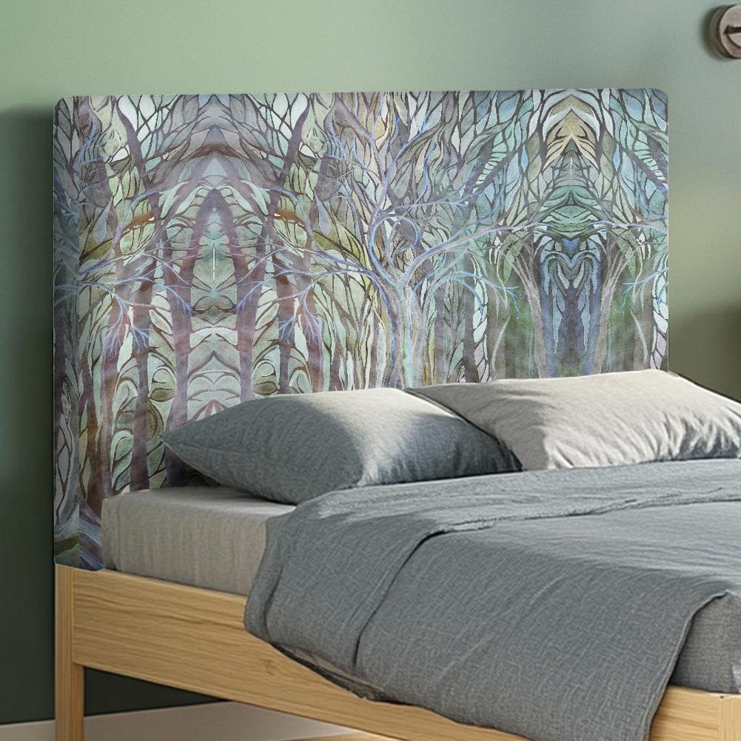 Elastic Headboard Cover - Artistic Design | Soft Breathable Fabric | 2 ...
