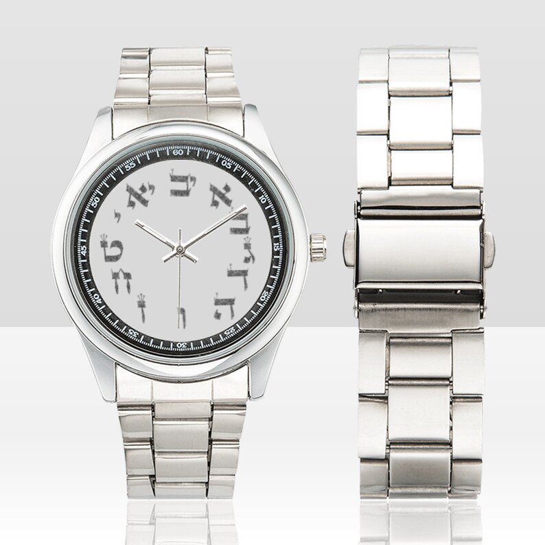 Hebrew Letters Unisex Men Assorted Watches-9 Models:leather - Etsy