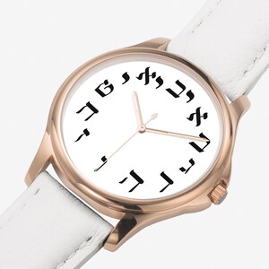 Hebrew Letters Dial Unisex Classic Quartz Watch: Customizable, Stylish ...