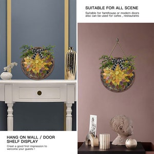 Flower Ceramic Design for Circular Wooden Hanging Board - Etsy