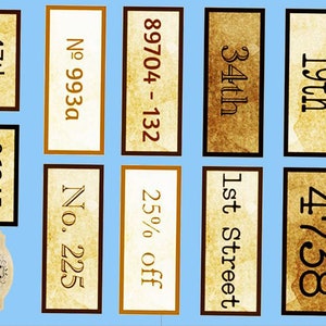 Vintage Numbers Stickers - Etsy