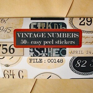Vintage Numbers Stickers - Etsy