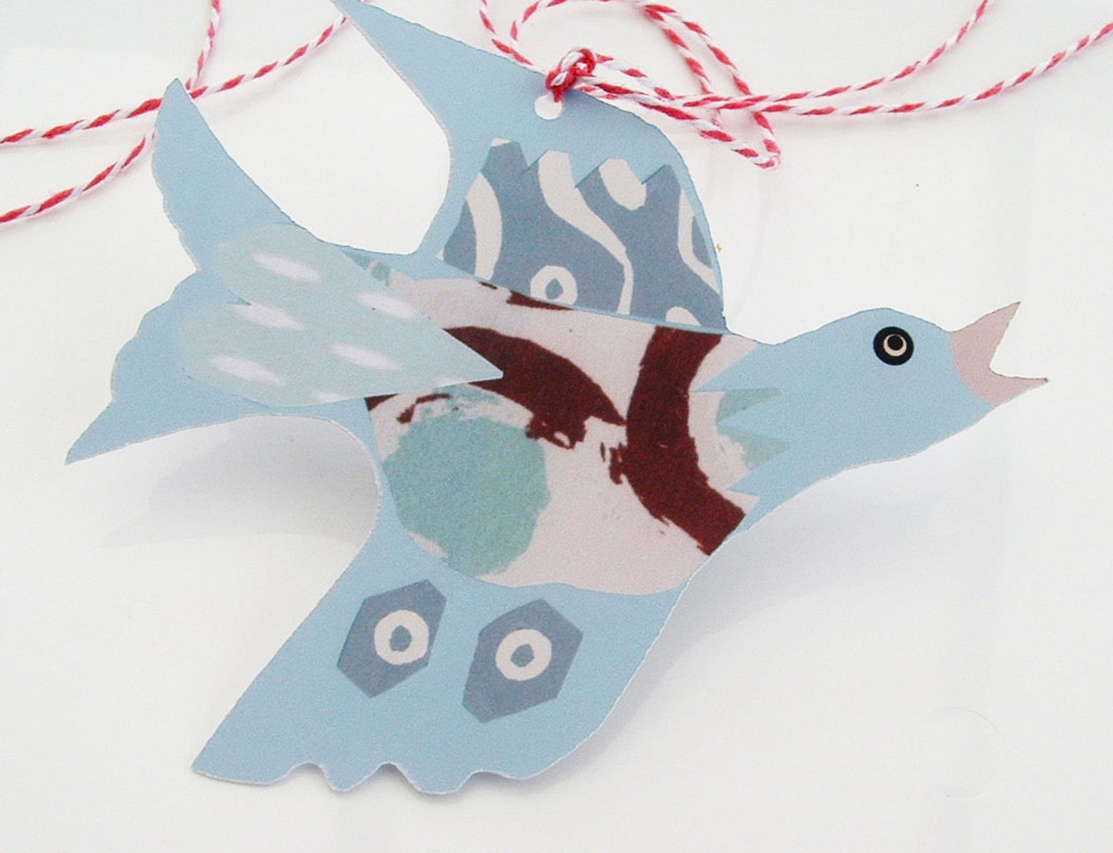 5 Gift Tags 'SINGING BIRDS' Cutout Bird Shapes 5 Colours - Etsy