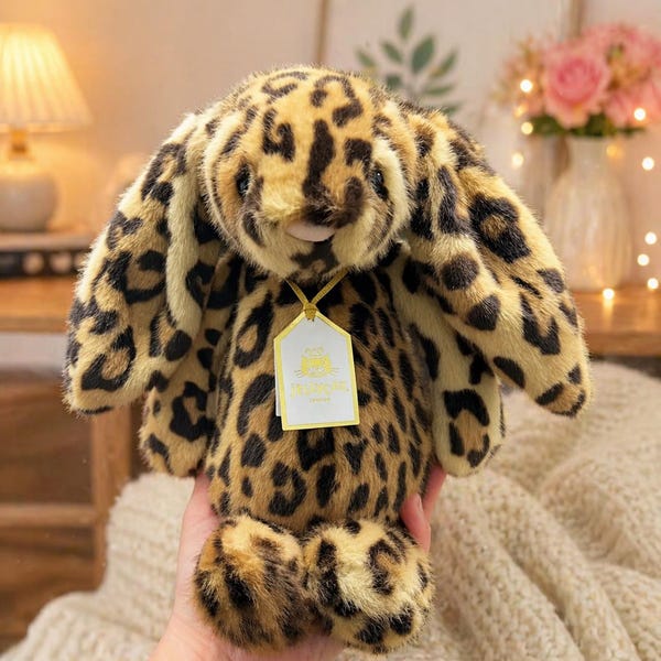 Leopard Print Jellycat Bunny - Etsy UK