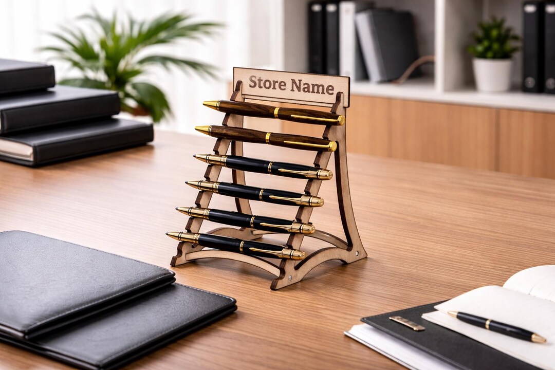 Pen Holder 3mm SVG | Laser Cut Desk Organizer | Wooden Pen Stand ...