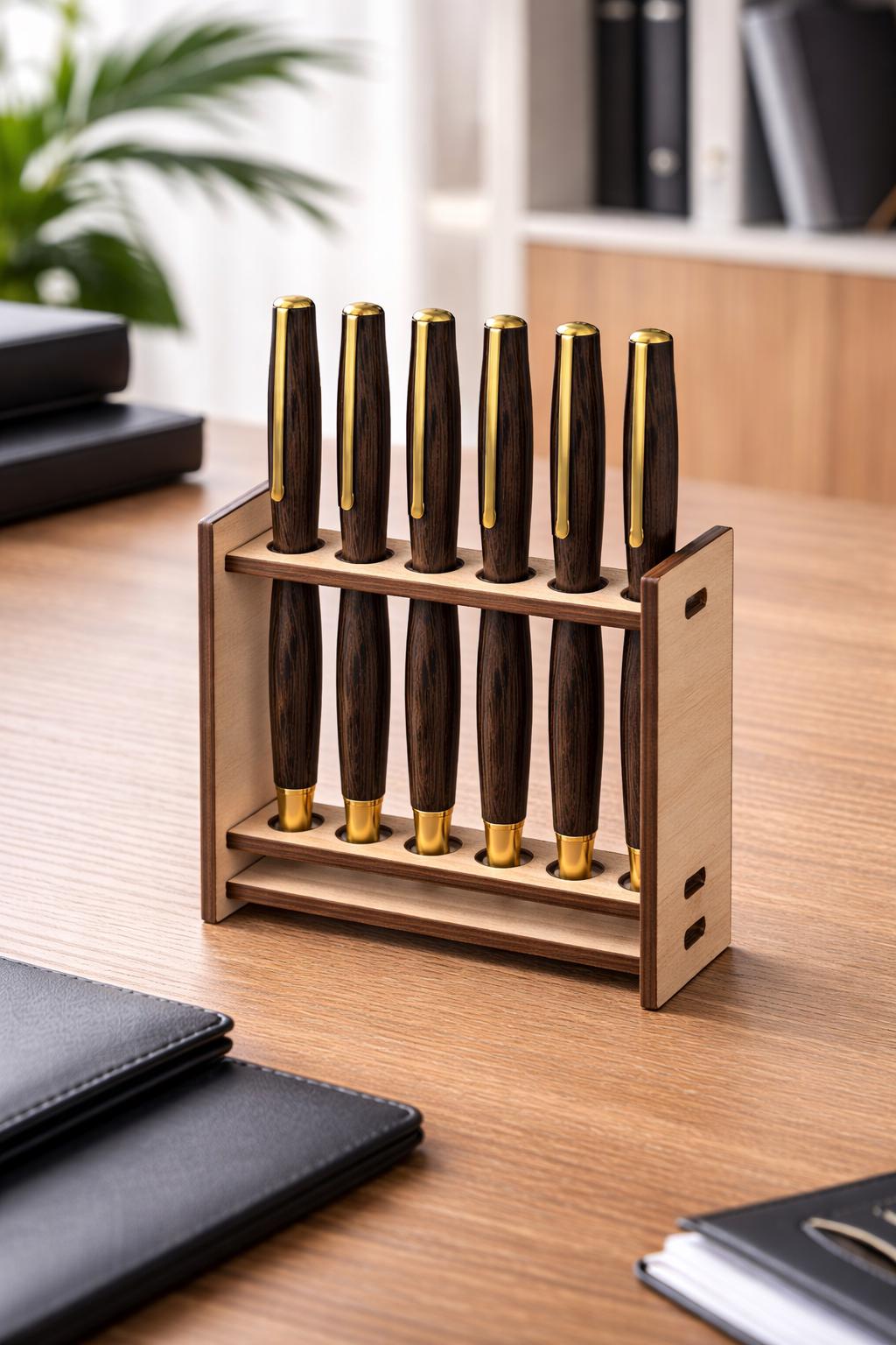 Pen Holder 3mm SVG | Laser Cut Desk Organizer | Wooden Pen Stand ...