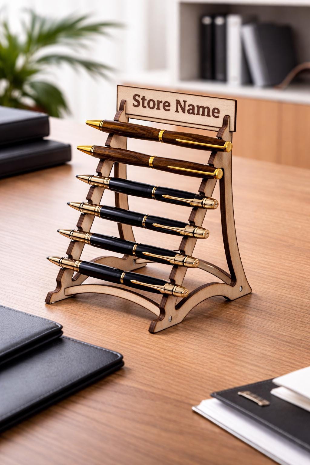Pen Holder 3mm SVG | Laser Cut Desk Organizer | Wooden Pen Stand ...