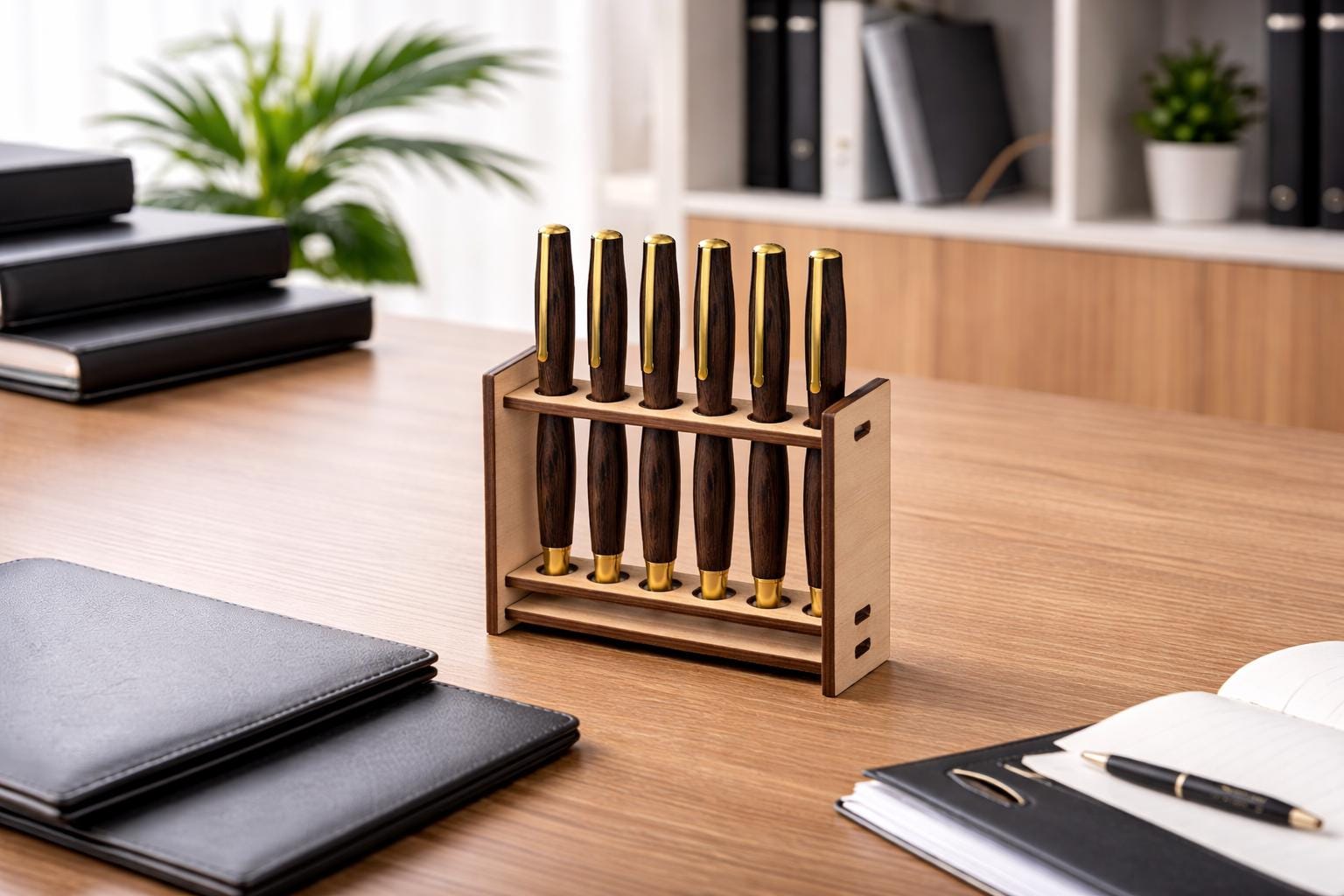 Pen Holder 3mm SVG | Laser Cut Desk Organizer | Wooden Pen Stand ...