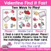 Valentine's Day Find It Fast Card Game Printable Holiday Morning Basket ...