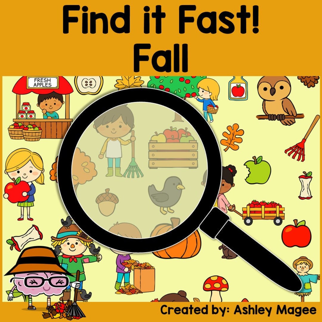 Fall Find It Fast Card Game, Printable Autumn Activity (PDF) - Etsy