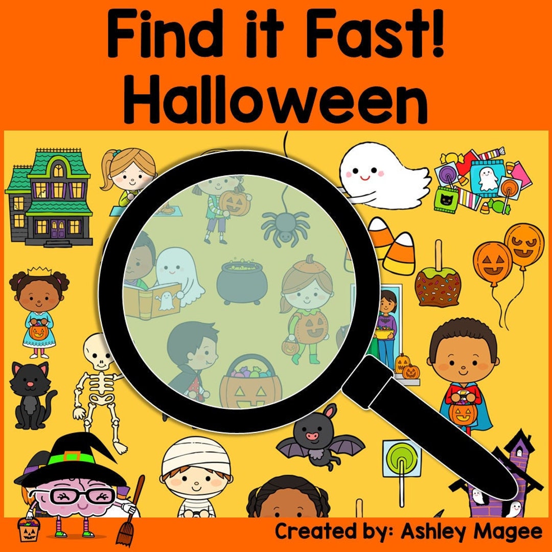 Halloween Find It Fast Card Game Printable Holiday Morning Basket ...